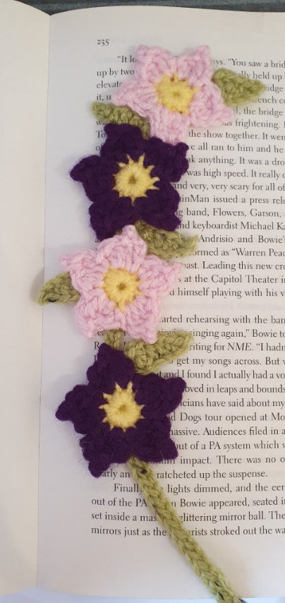 Violet bookmark- by Fiona Whyte – Mugdock Makkers